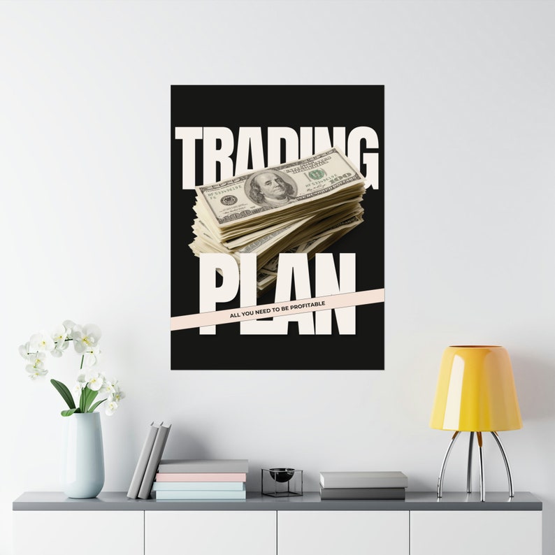 Trading Plan Digital Poster Stock Market Quote Poster, Trader Art Print ...
