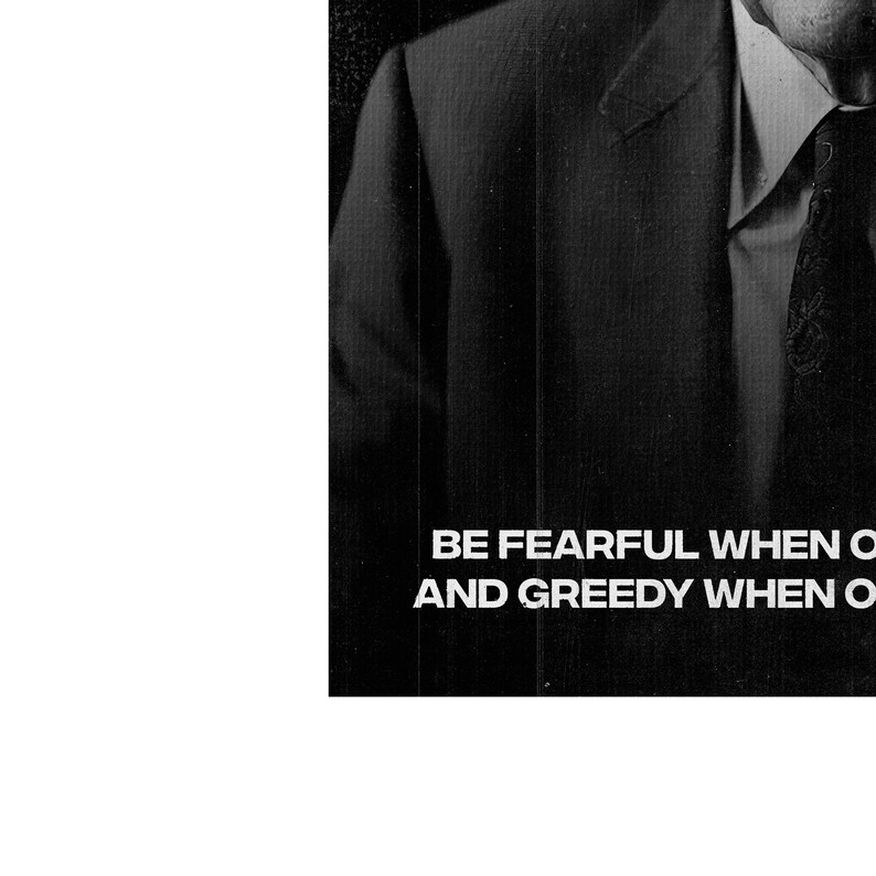 Be Greedy Poster, Be Fearful Poster, Gift for Investor, Gift for Trader ...