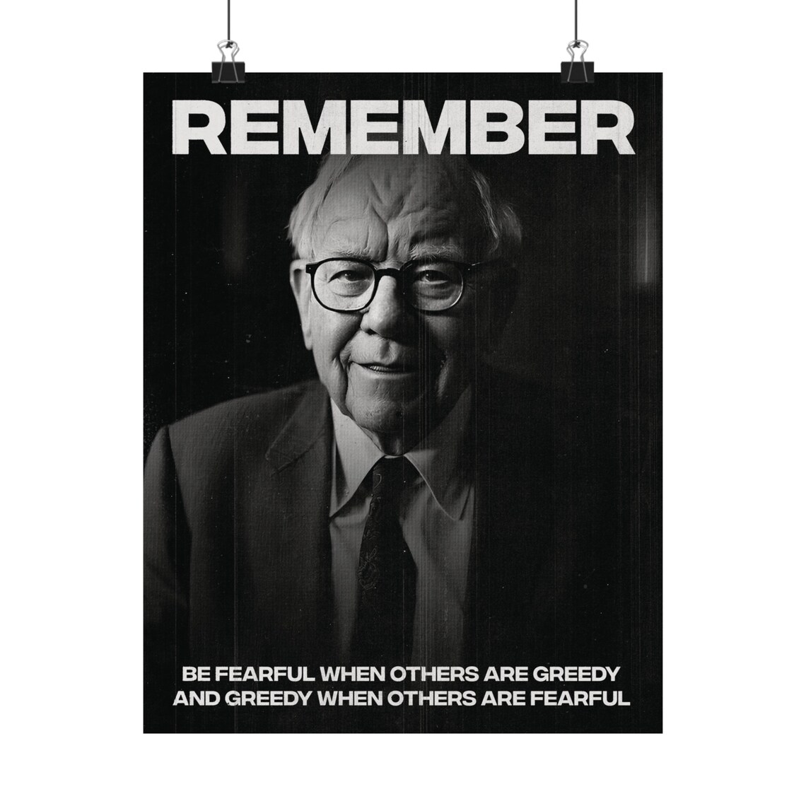 Be Greedy Poster, Be Fearful Poster, Gift for Investor, Gift for Trader ...