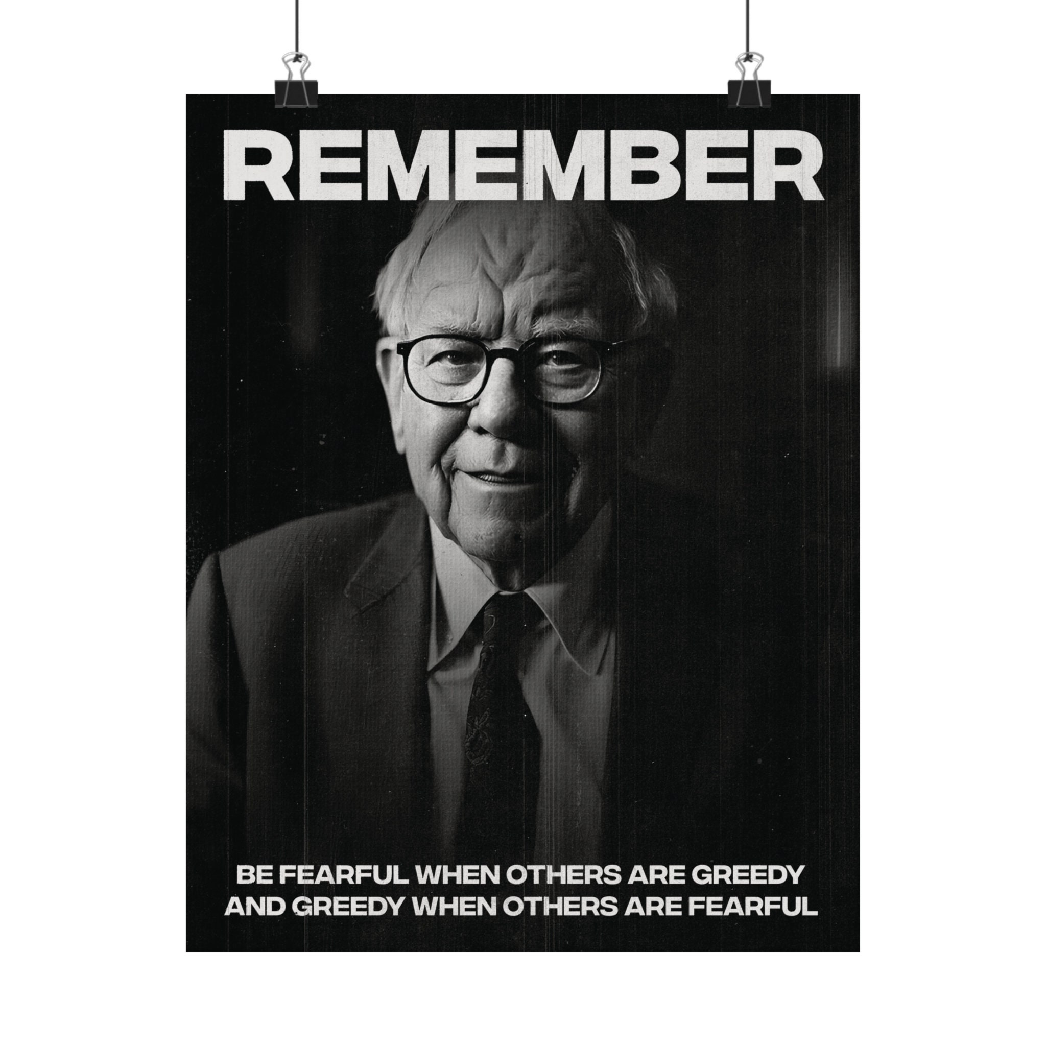 Be Greedy Poster, Be Fearful Poster, Gift for Investor, Gift for Trader ...