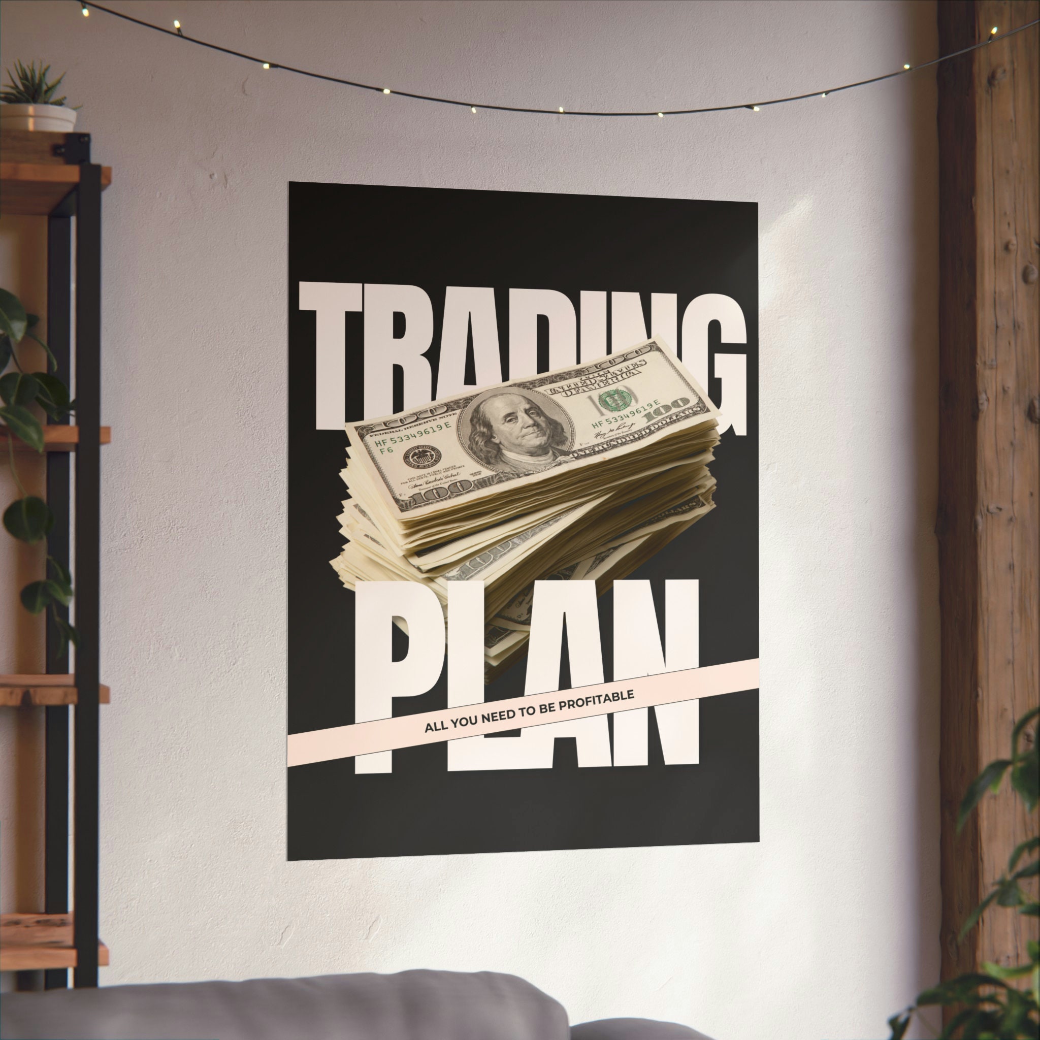 Trading Plan Digital Poster Stock Market Quote Poster, Trader Art Print ...