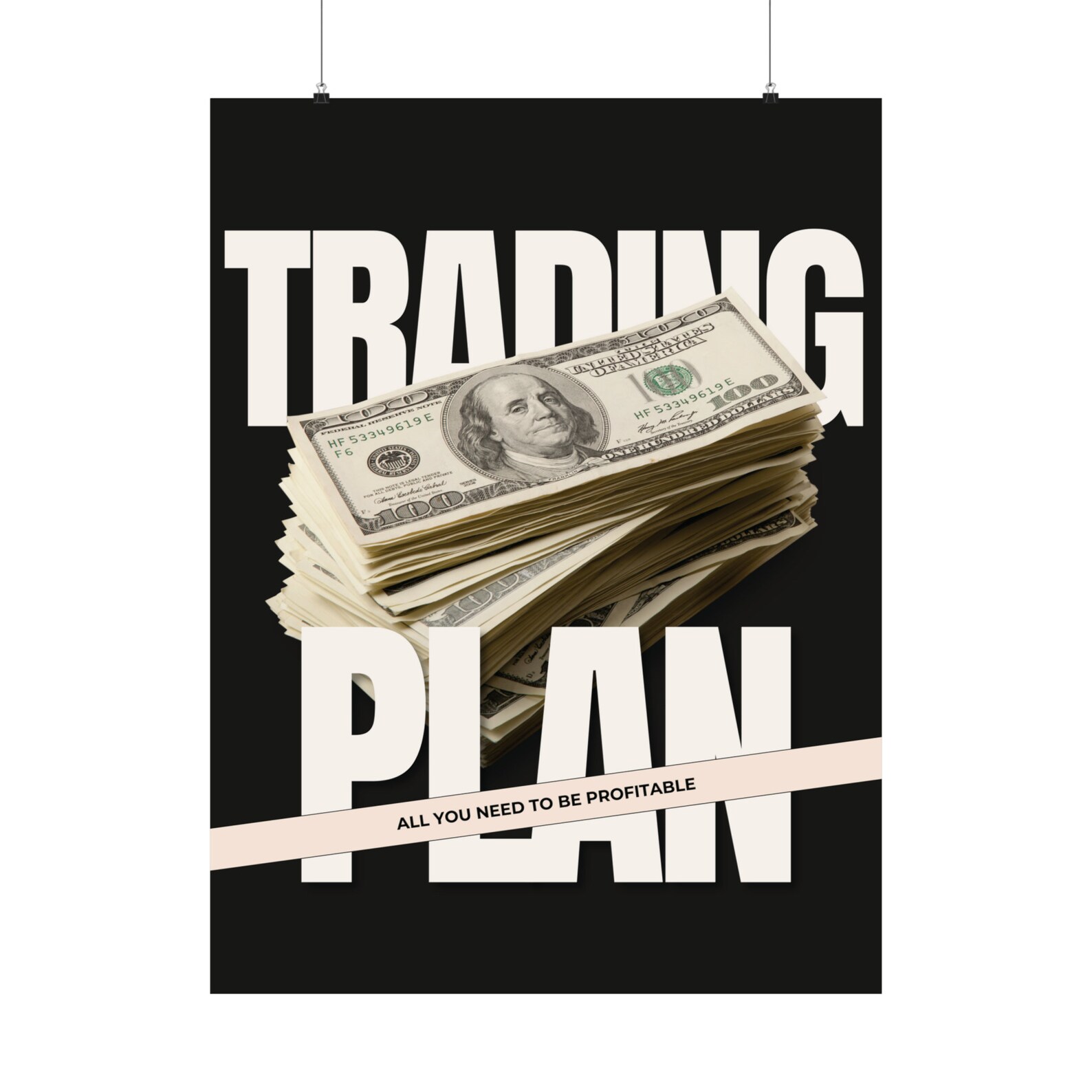 Trading Plan Digital Poster Stock Market Quote Poster, Trader Art Print ...