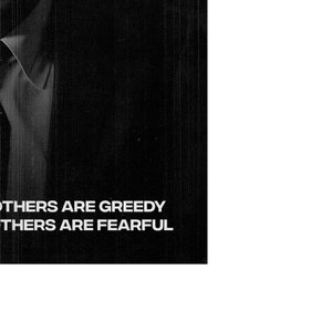 Be Greedy Poster, Be Fearful Poster, Gift for Investor, Gift for Trader ...
