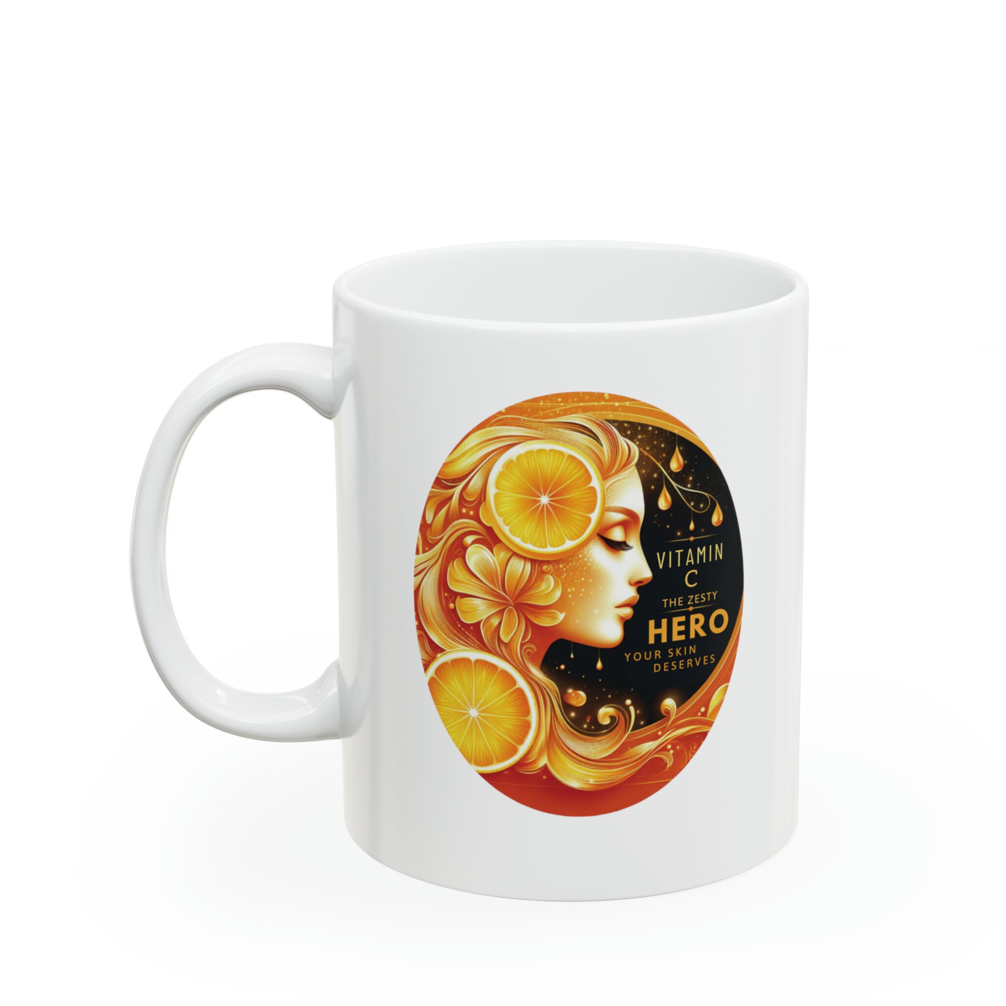 Skincare Vitamin C the Zesty Hero Ceramic White Mug 11oz Gift - Etsy