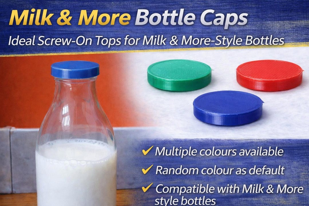 Milk & More Bottle Caps | Screw-on Lids for Milk Bottles | Multiple ...