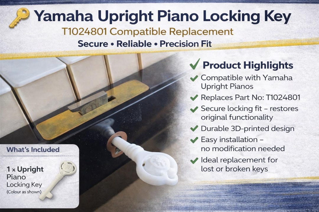 Yamaha Upright Piano Locking Key T1024801 Compatible Replacement ...