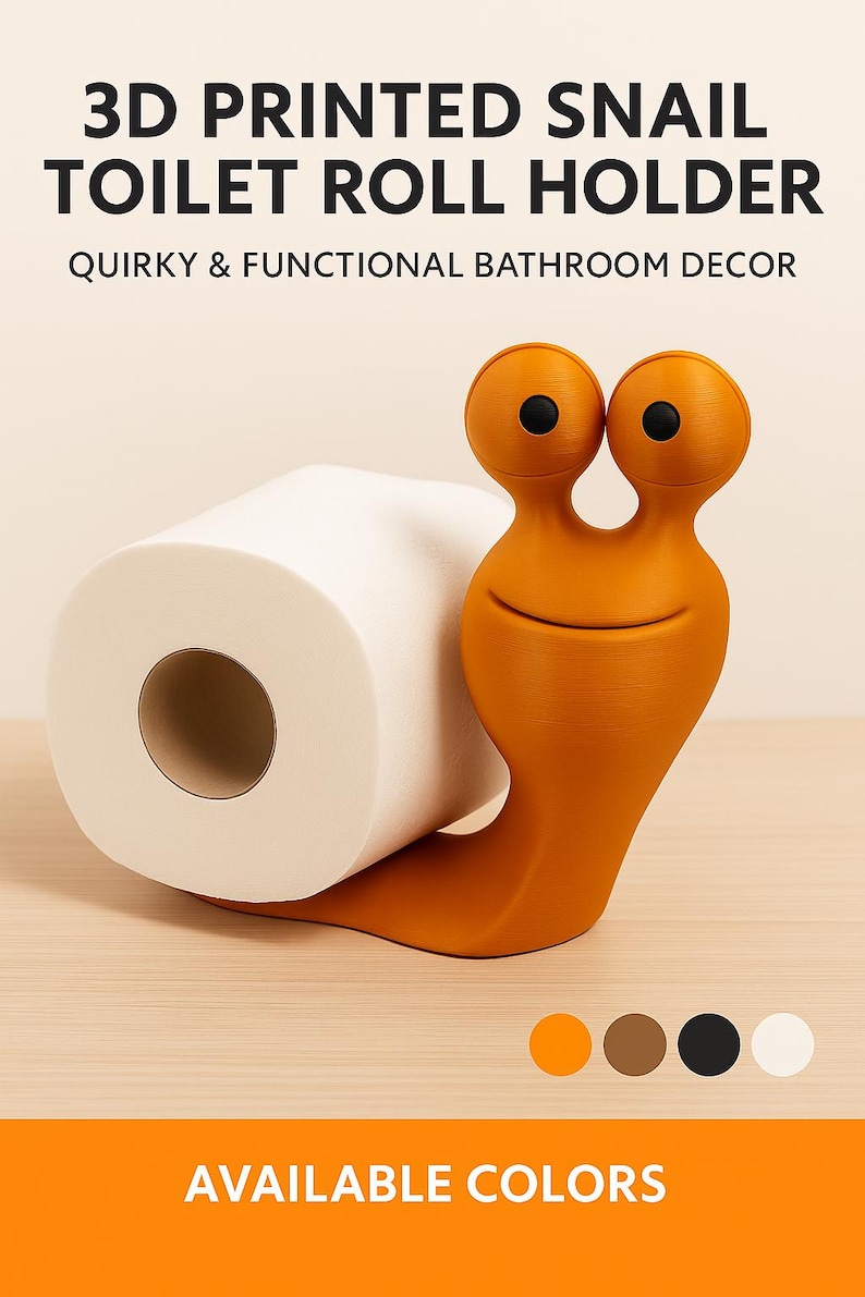 Adorable 3D Printed Snail Toilet Roll Holder – Unique Bathroom Decor - Etsy
