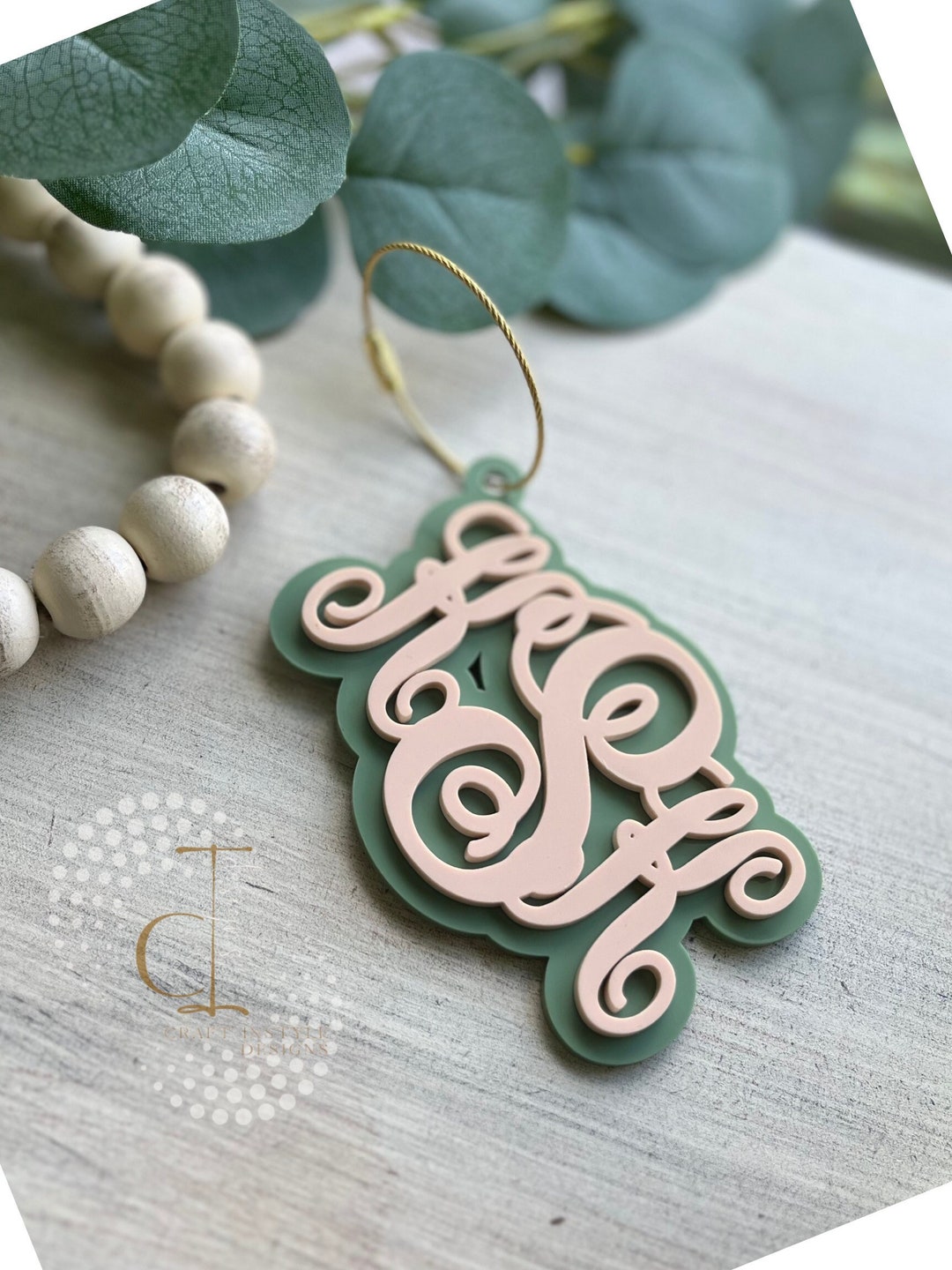 Custom Monogram Acrylic Bookbag Tags, Backpack Keychain, Personalized ...