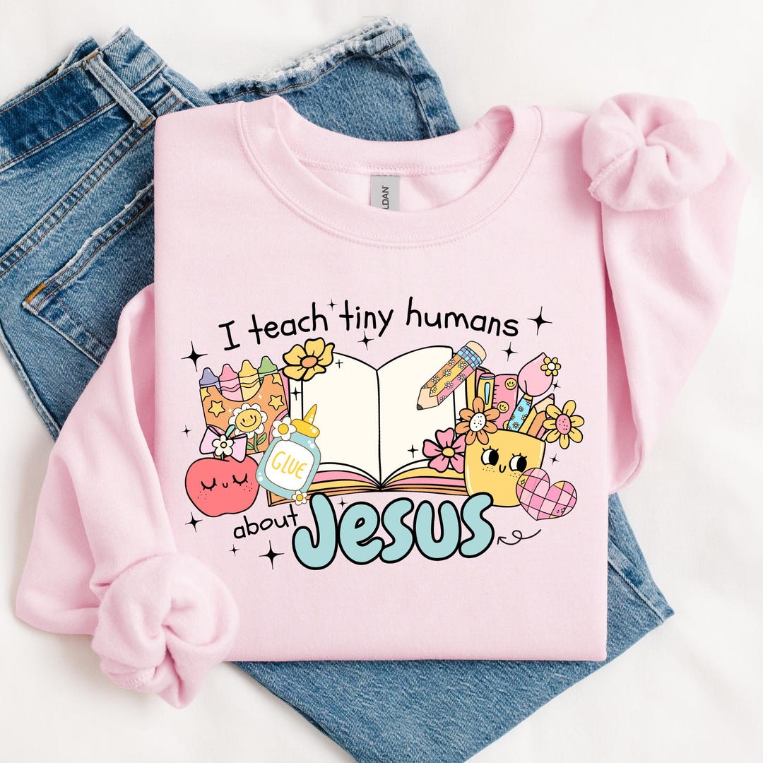 I Teach Tiny Humans About JESUS - Digital File Png for DTF Shirts ...