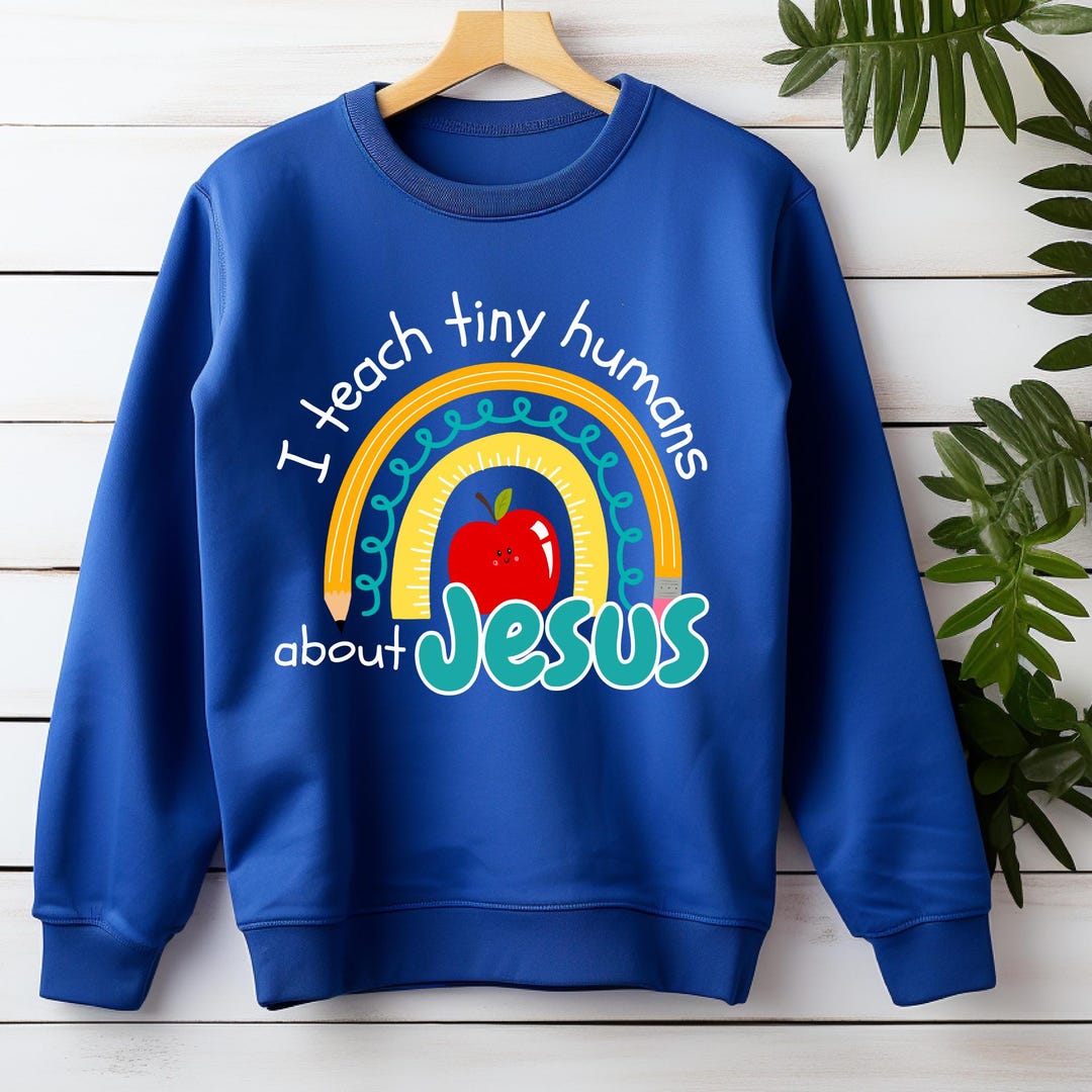 I Teach Tiny Humans About JESUS - Pencil Rainbow - Png for DTF Shirts ...