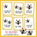 Bee Valentines Day Cards (set of 6) for Kids Classroom, Printable ...