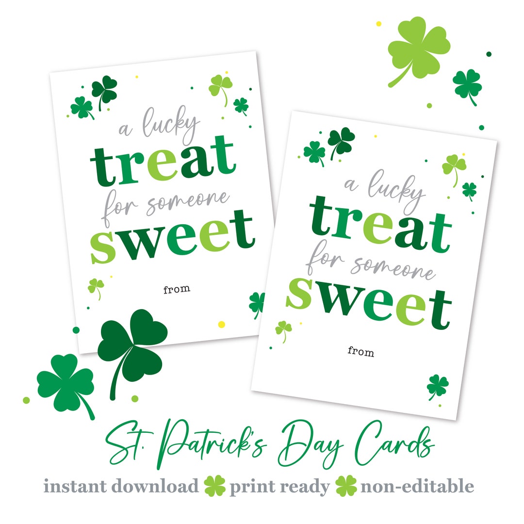 A Lucky Treat for Someone Sweet St Patrick's Day Printable Card - Etsy