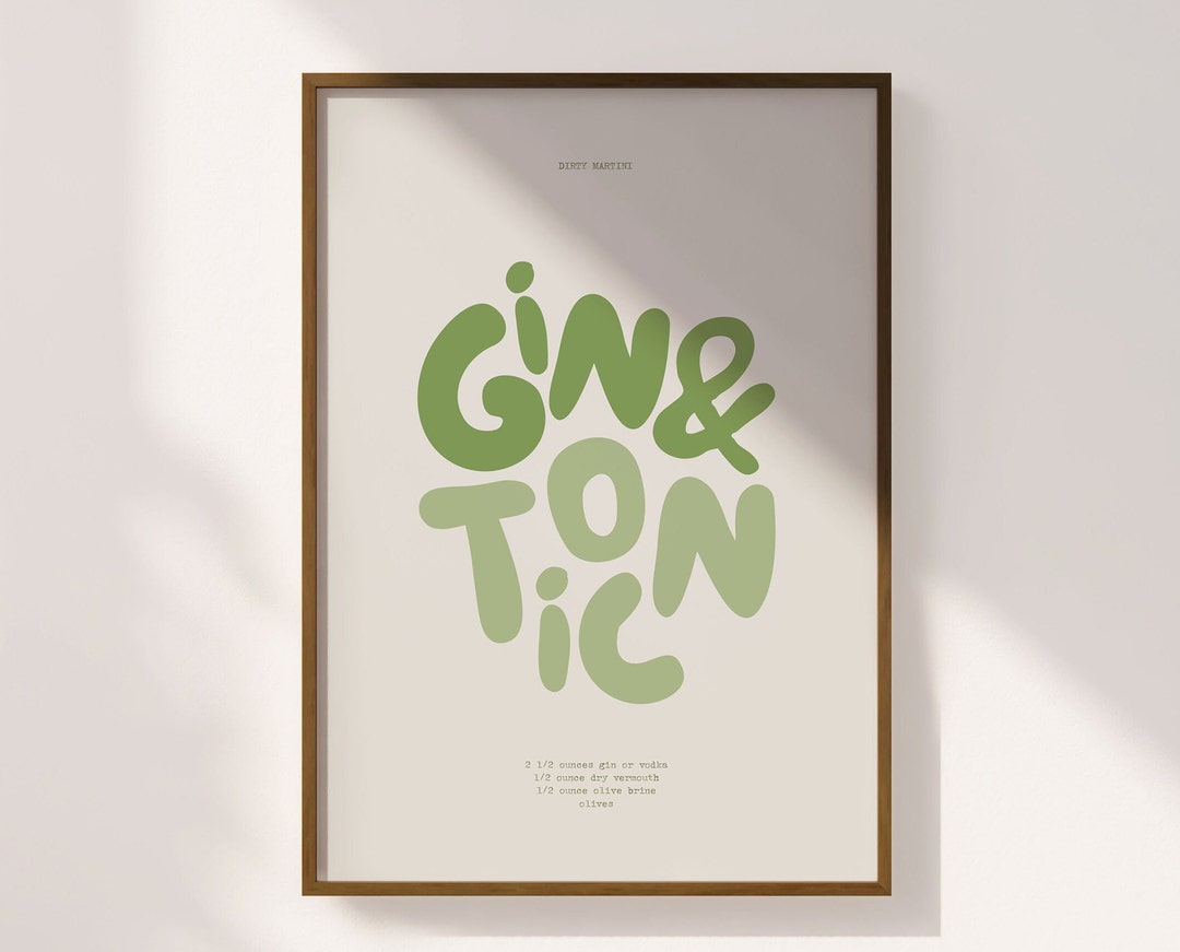 Aesthetic Bar Decor Cute Bar Cart Cocktail Art Bar Cart Print Poster ...