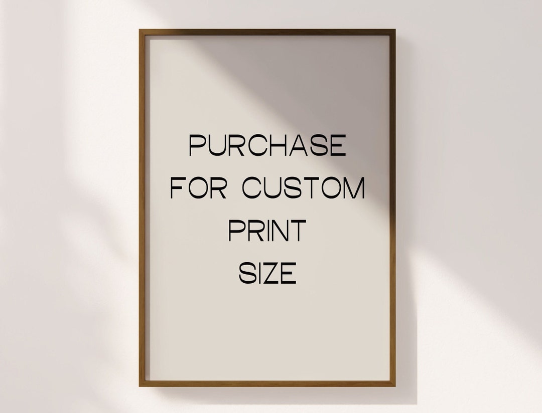Custom Print SIZE | Digital Poster Print | Unique Retro Wall Art ...