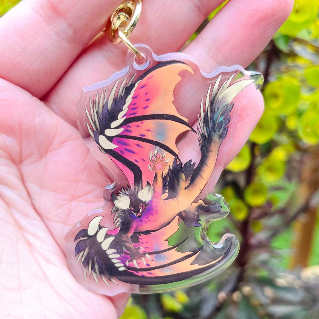 Monster Hunter Nergigante Acrylic Keychains - Etsy