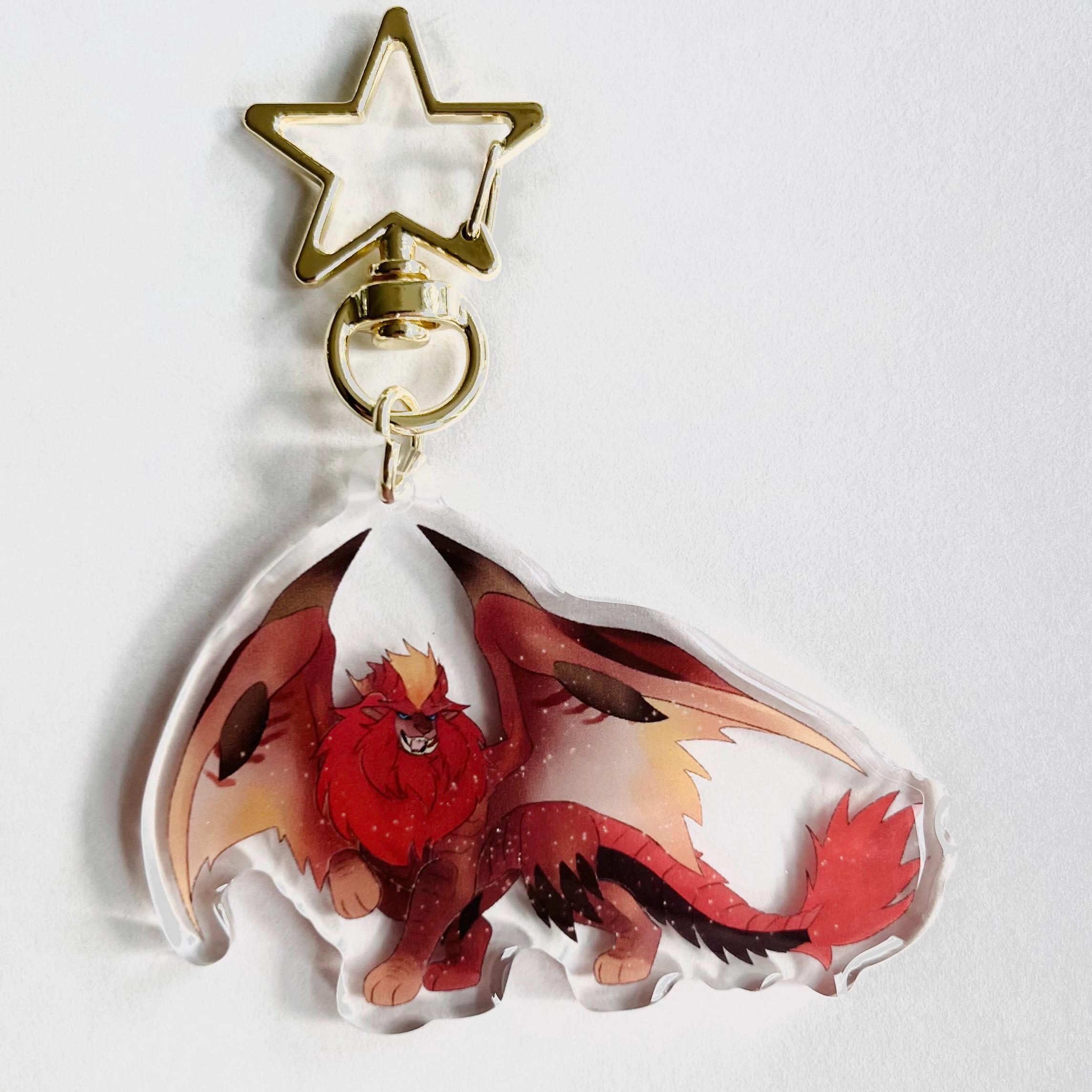Monster Hunter Teostra and Lunastra Acrylic Keychains - Etsy
