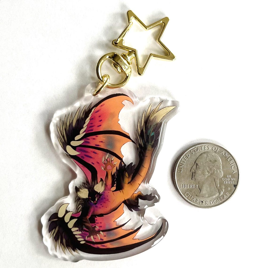 Monster Hunter Nergigante Acrylic Keychains - Etsy