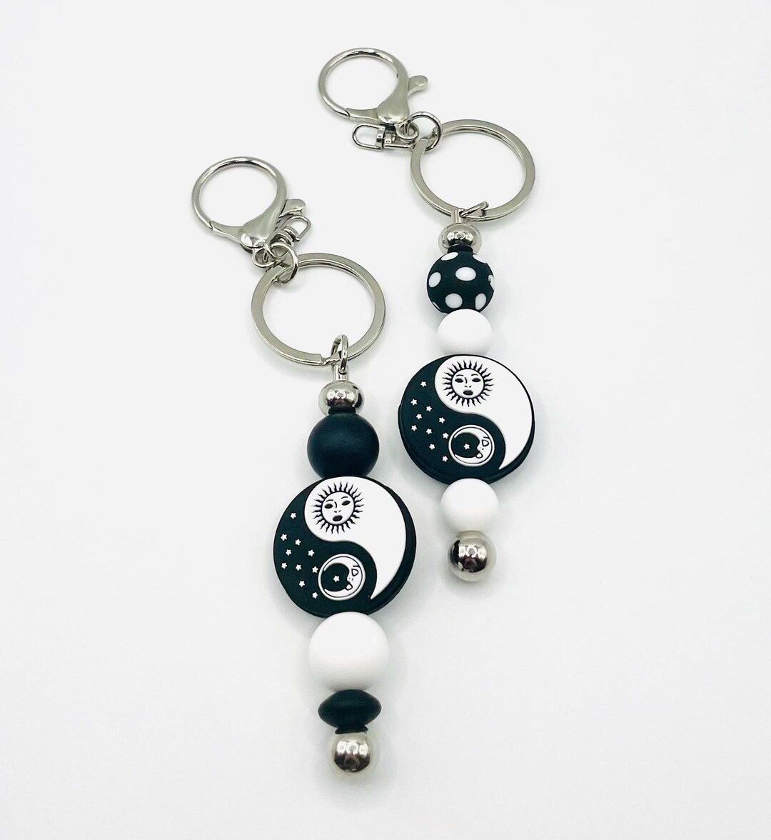 Yin and Yang Keychain - Etsy