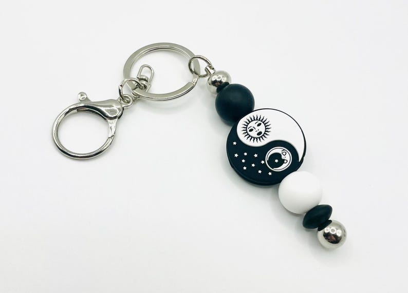 Yin and Yang Keychain - Etsy