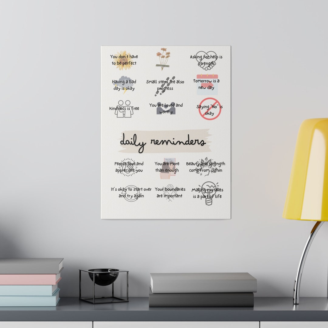 Daily Reminders Affirmations Poster, Digital Printable - Etsy