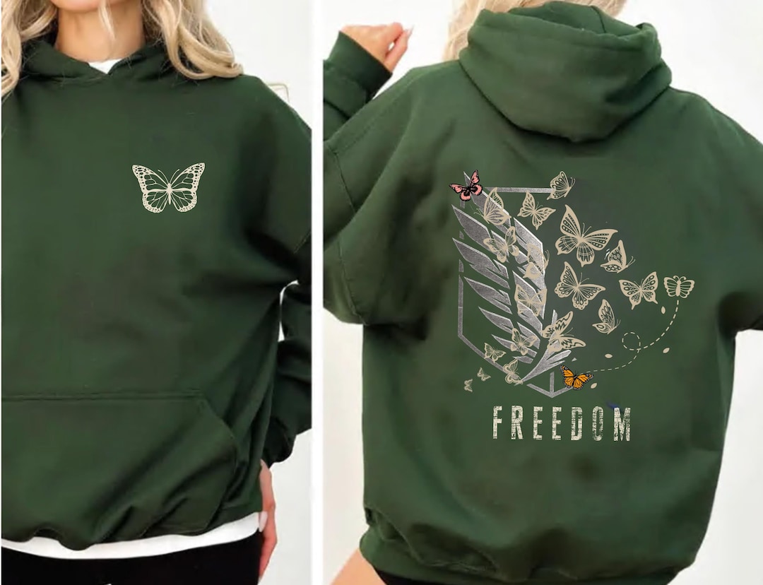 Attack on Titan Hoodie, Sweatshirt : AOT Butterfly Insect Top, Mikasa ...