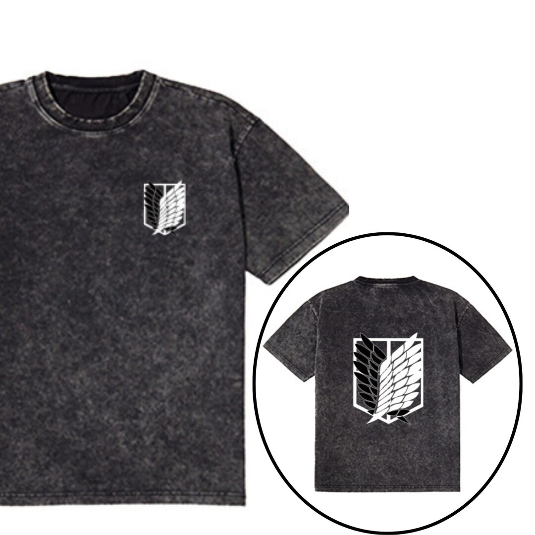 Attack on Titan Shirt Washed Vintage Levi Ackerman Mikasa Shirt Kawaii ...