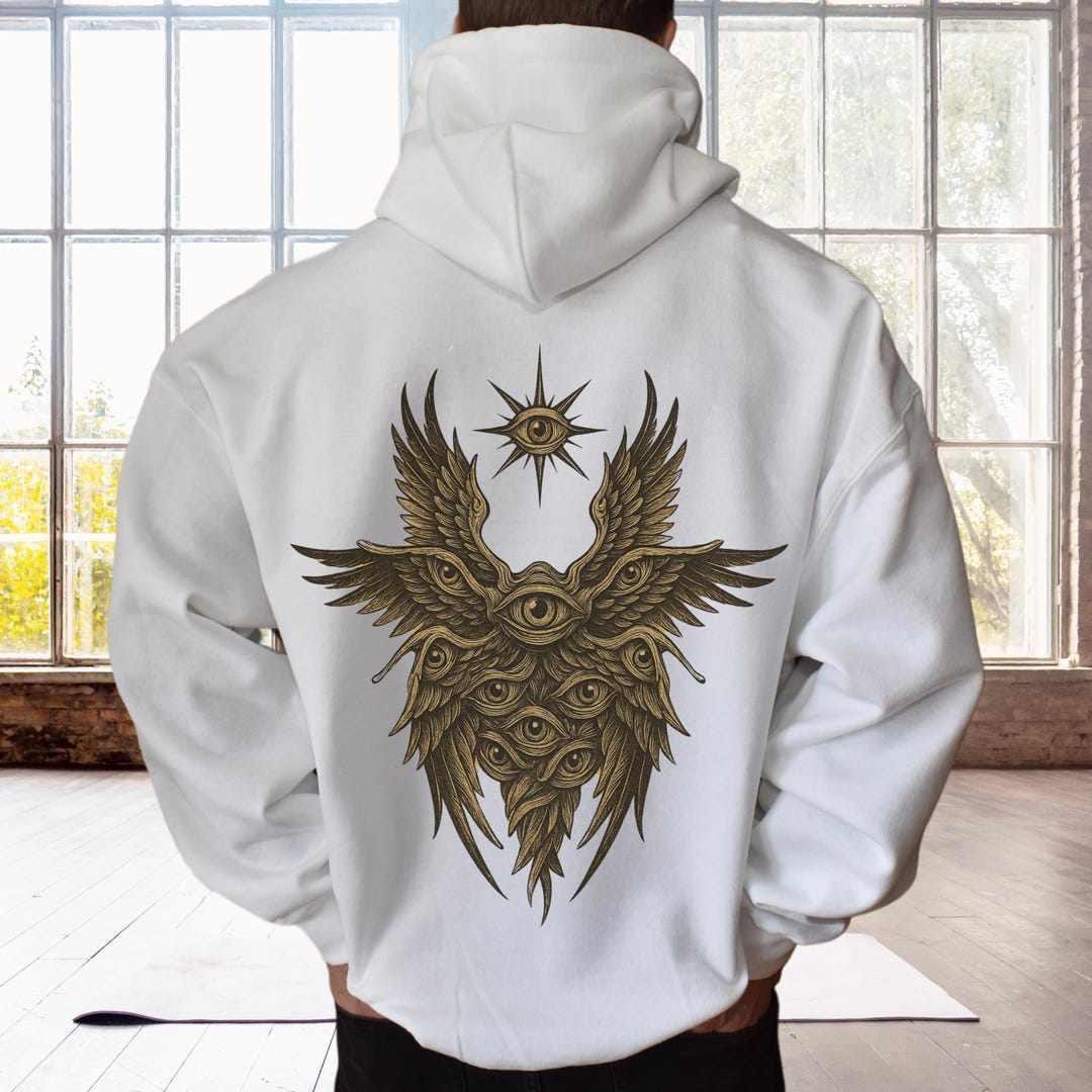 Vintage Seraphim Angel Unisex Hoodie, Godly Sweatshirt, Oversized ...
