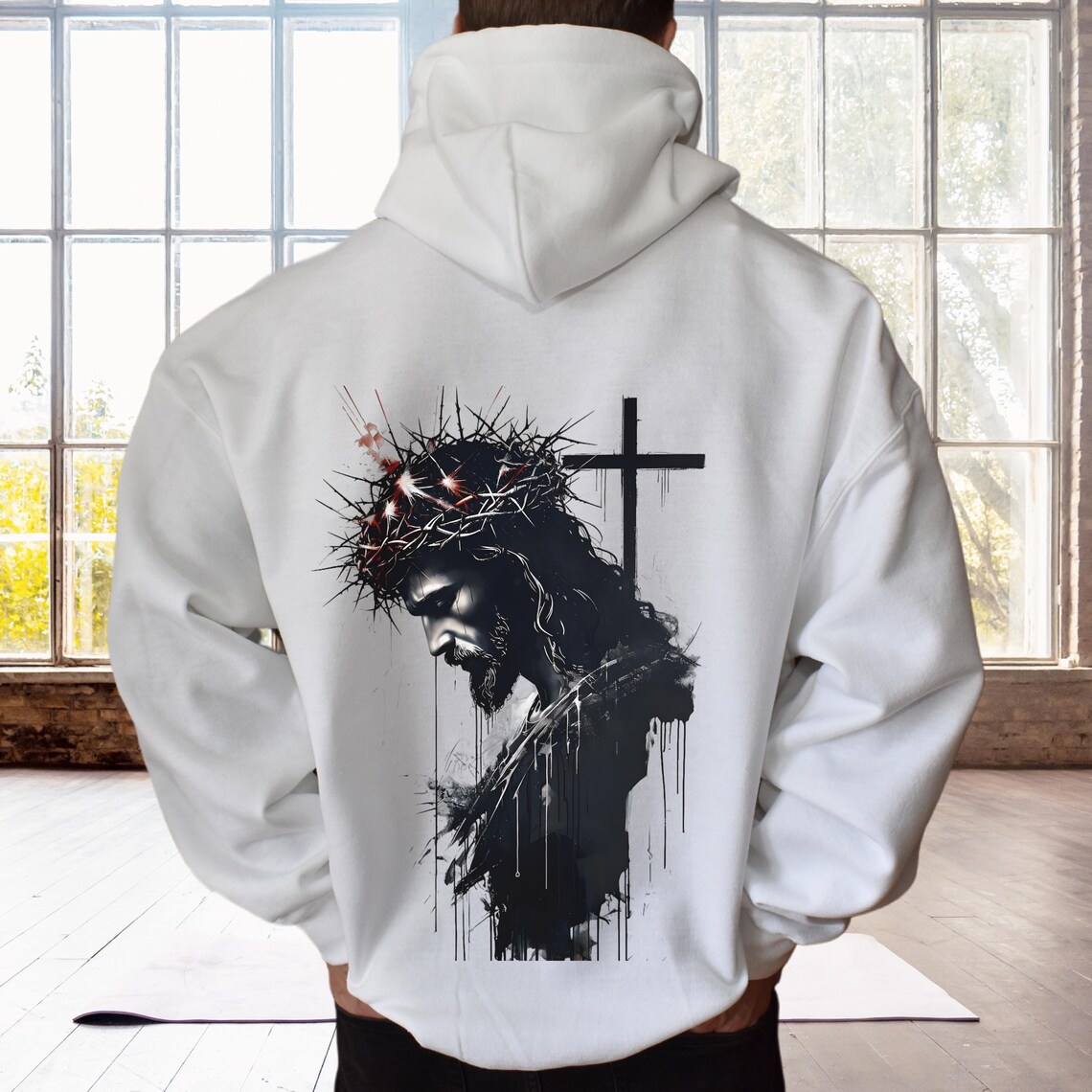 Jesus is King Hoodie - Christian Sweater, Oversized Godly Sweatshirt ...