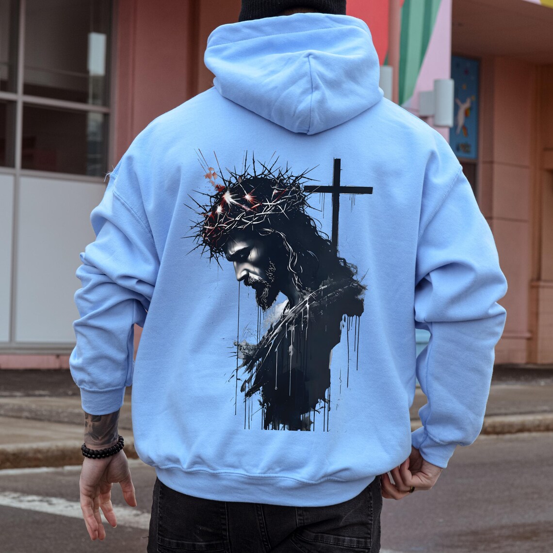 Jesus is King Hoodie - Christian Sweater, Oversized Godly Sweatshirt ...