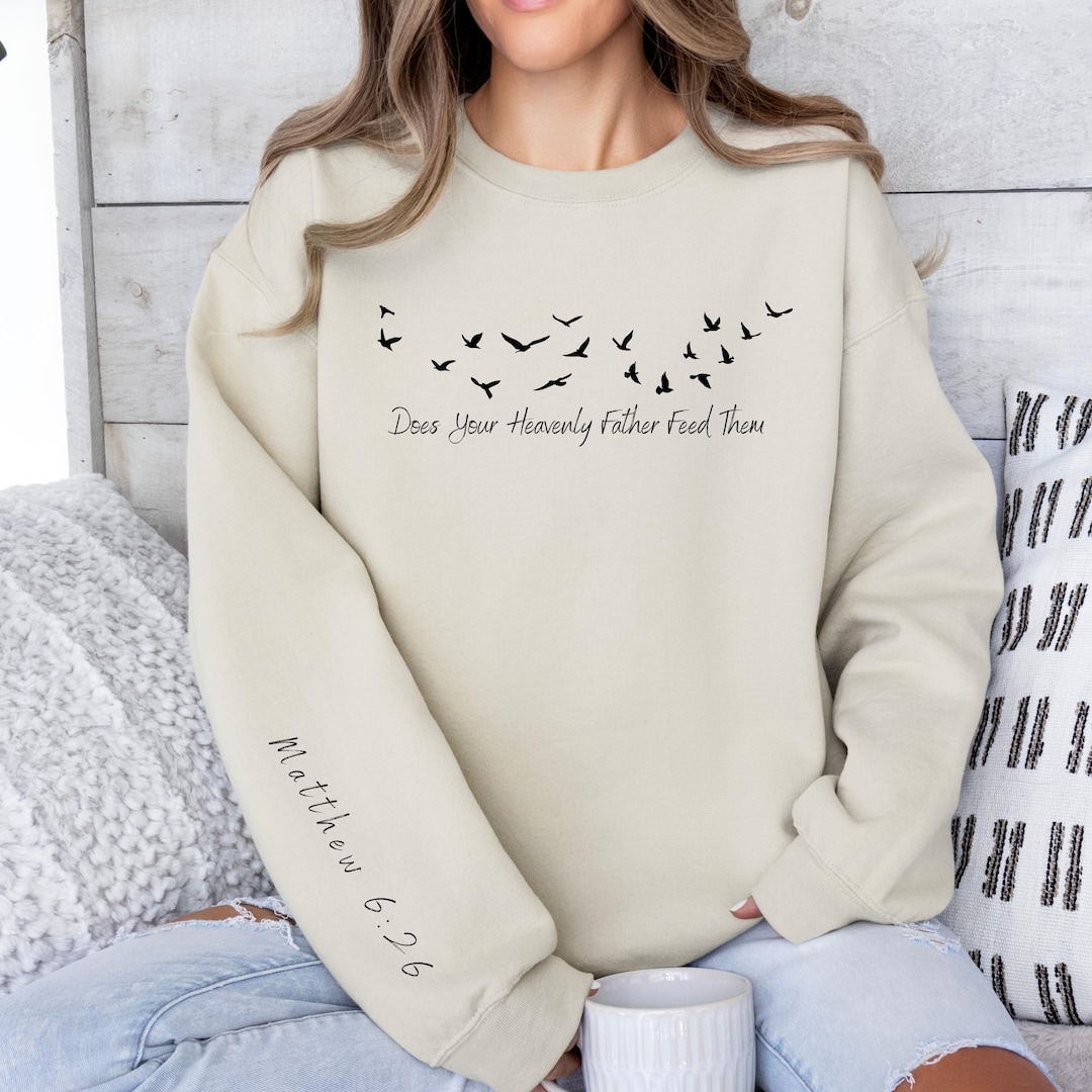 Christian Sweatshirts Bible Verse on Sleeve Religious Sweatshirt ...