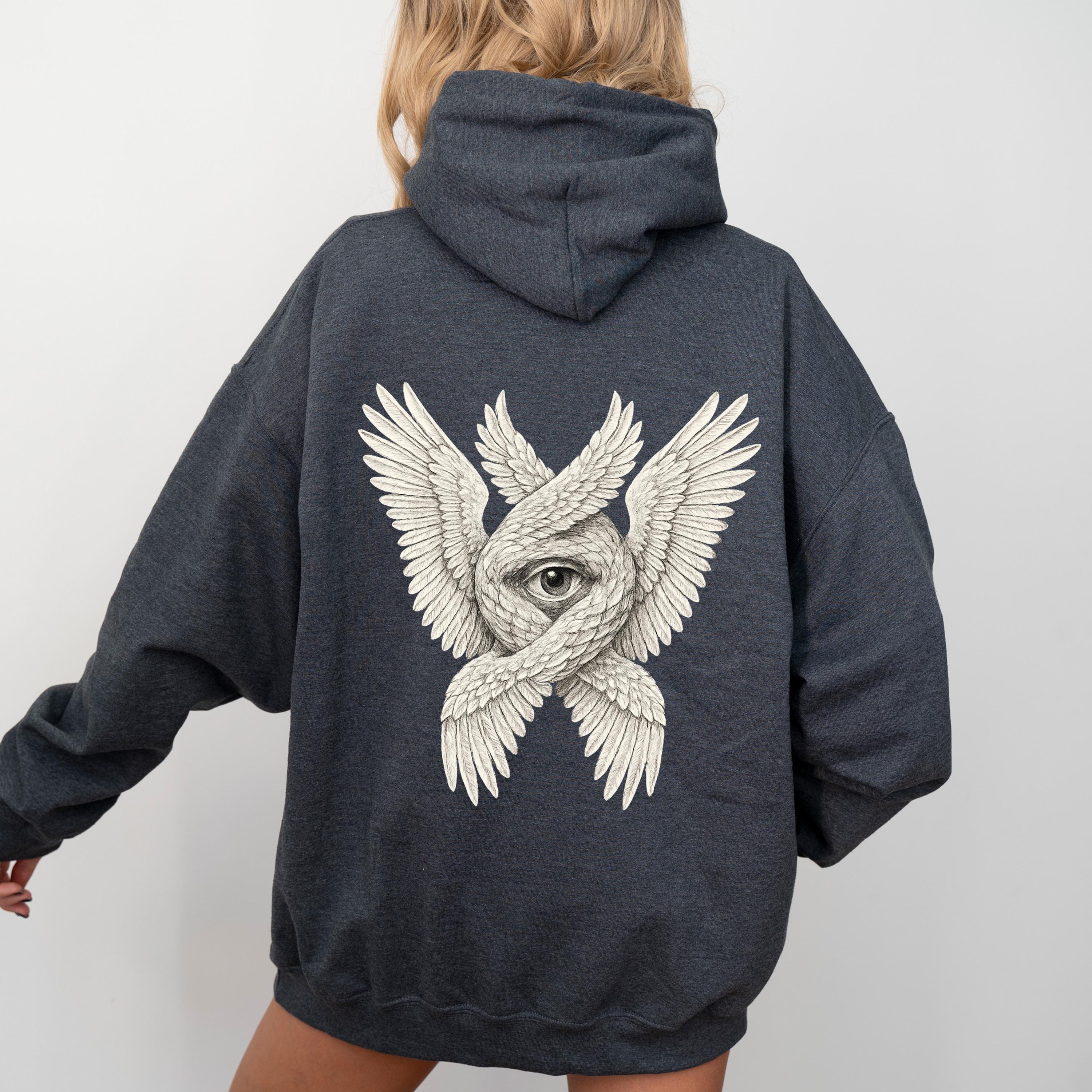 Vintage Seraphim Angel Unisex Hoodie, Godly Sweatshirt, Oversized ...