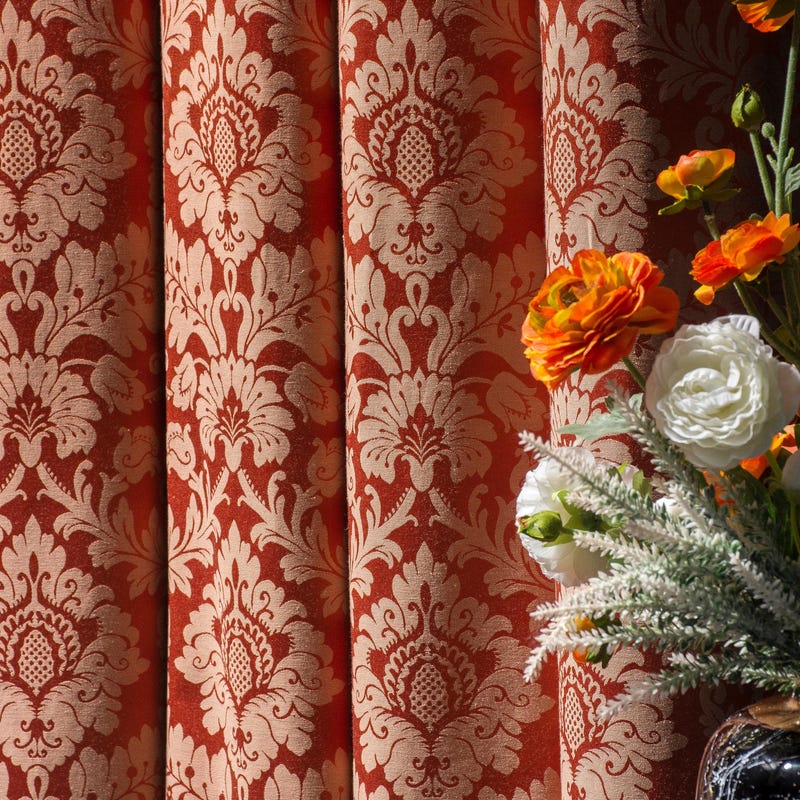 Damask Gray Curtains - Etsy UK
