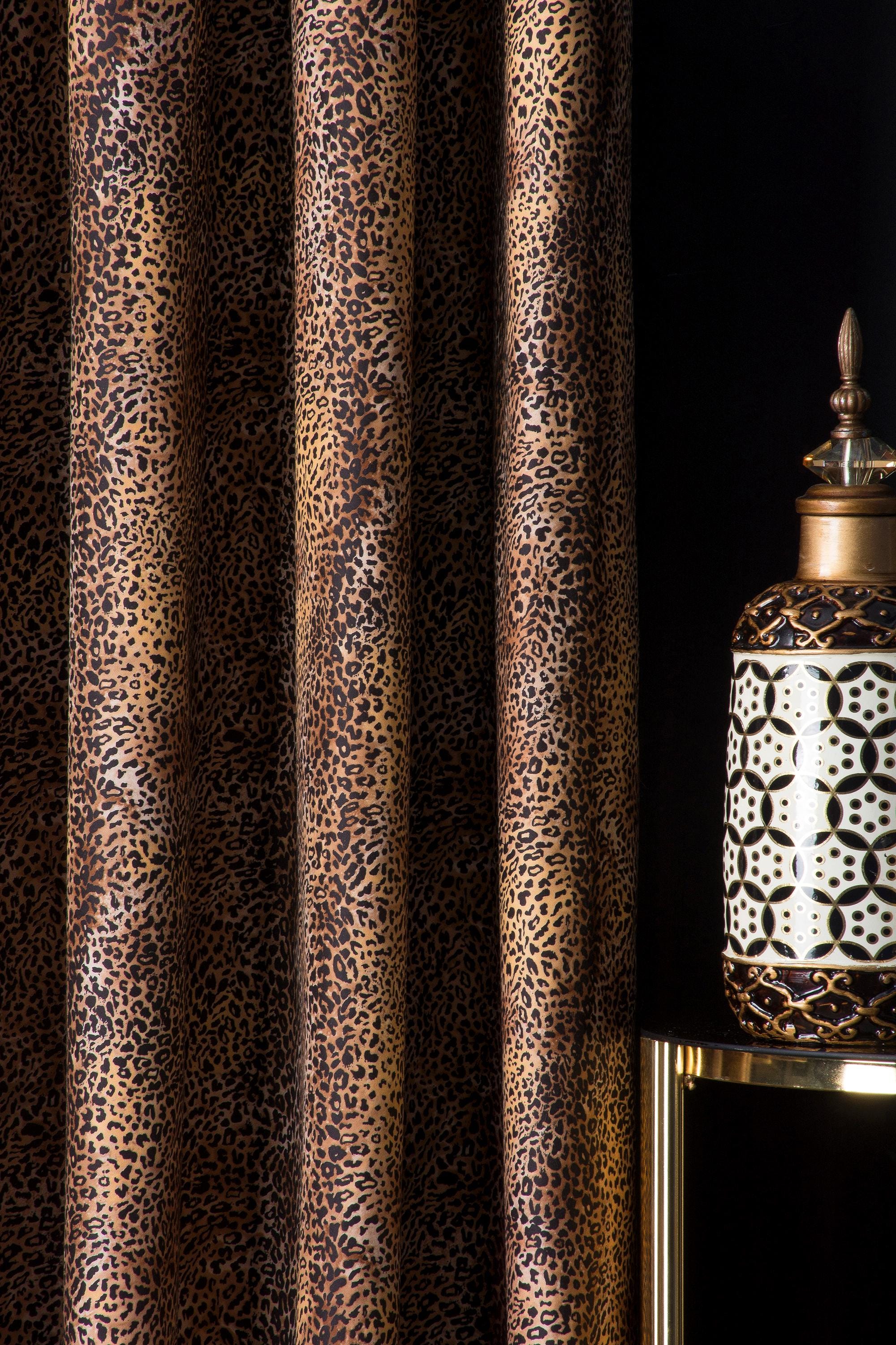 Leopard Print Curtains: Custom Length Animal Print Fabric Panel - Etsy
