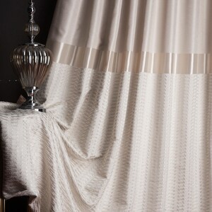 Luxury Ecru Curtains: Modern Home Drape for Living Room - Etsy