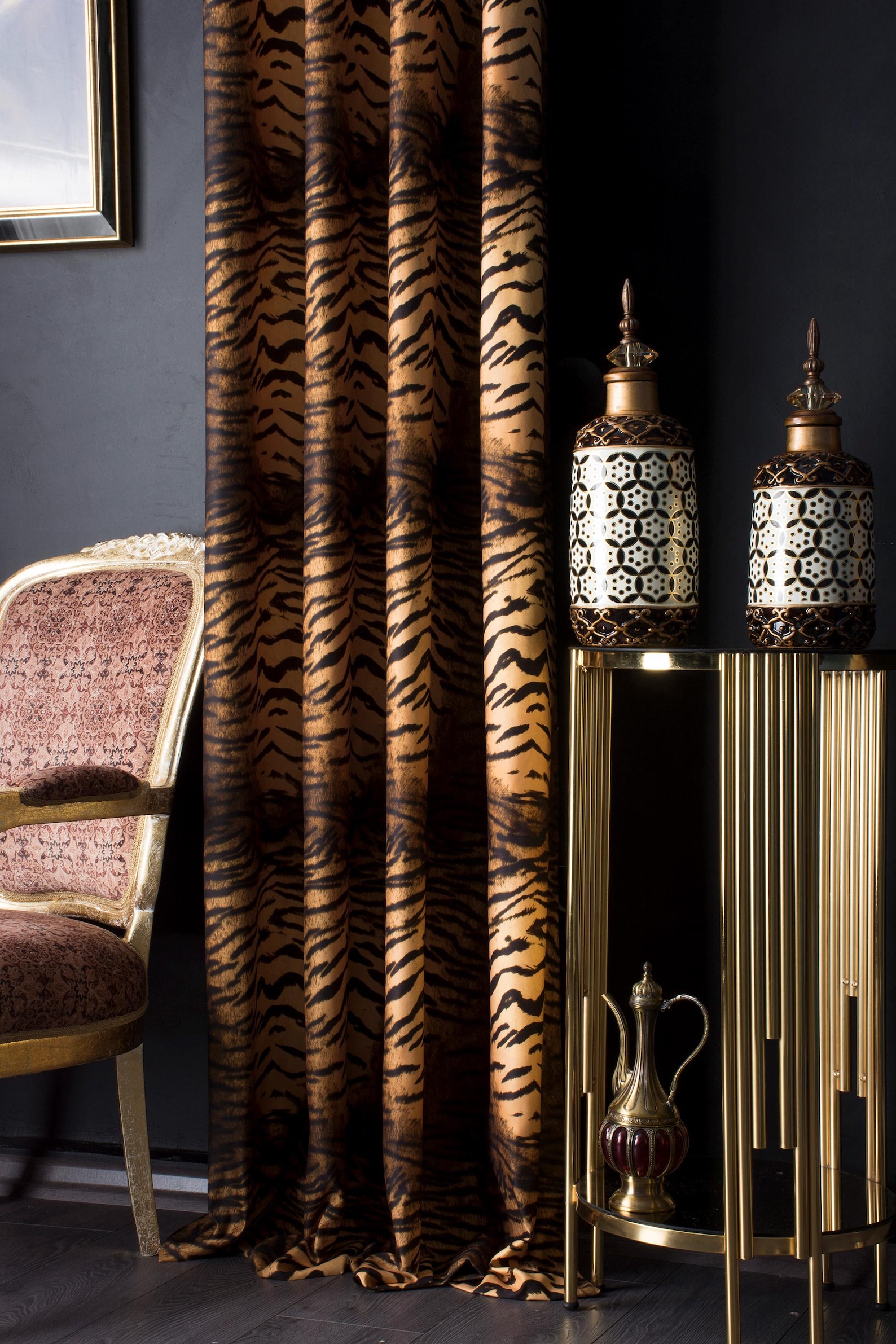 Tiger Stripe Curtain Panel: Exotic Animal Print Drapes for Bold ...