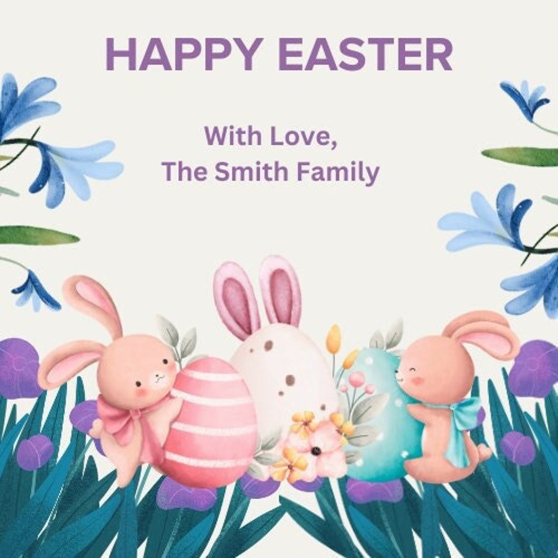 Easter Templates, Easter Egg Hunt Invitations, Canva File, Instant ...