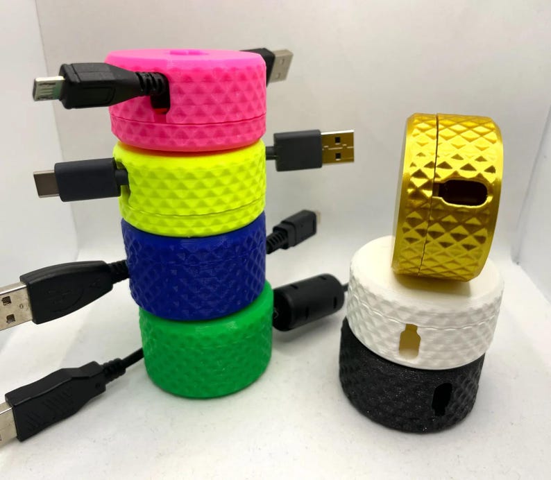 Charger Cable Organizer 3D Print | Cable Winder Case | Cord Holder Box ...