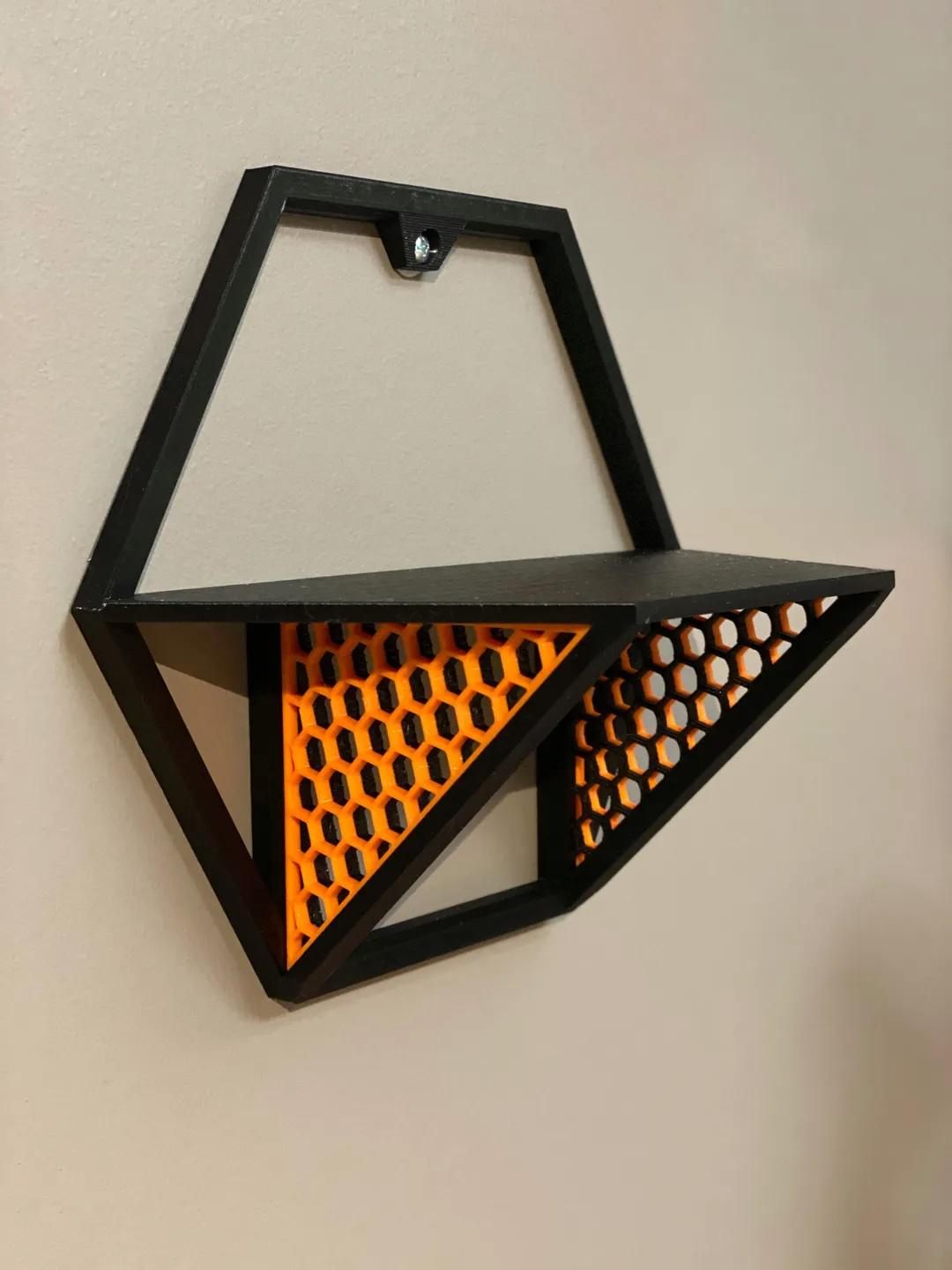Honeycomb Display Shelf | 3D Printed Wall Storage | STL File | Instant ...