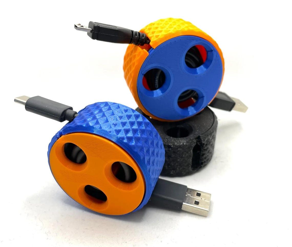 Charger Cable Organizer 3D Print | Cable Winder Case | Cord Holder Box ...