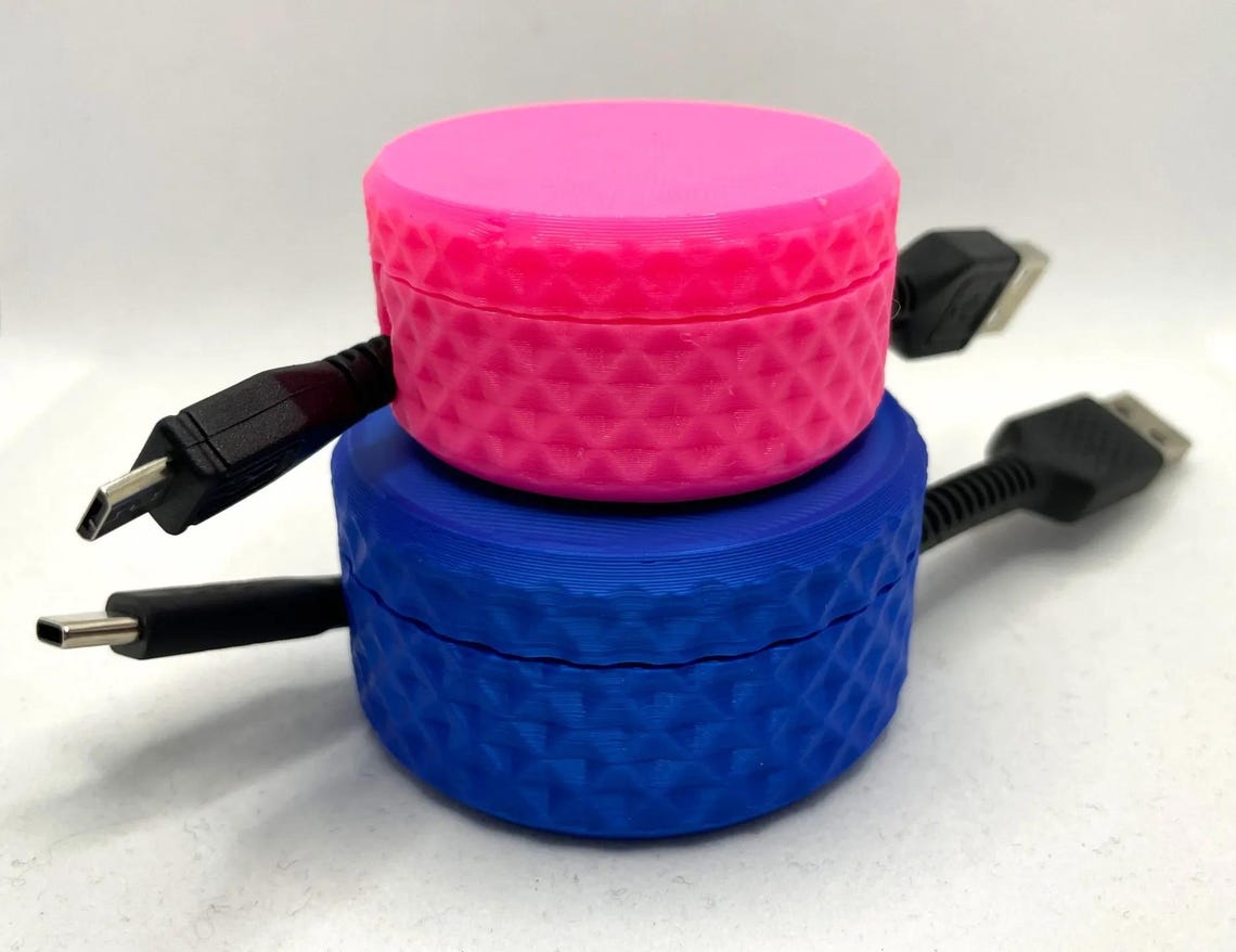Charger Cable Organizer 3D Print | Cable Winder Case | Cord Holder Box ...