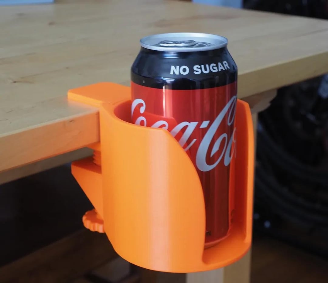 Under-desk Drink Holder | 3D Printed Cup Holder | STL File | Instant ...