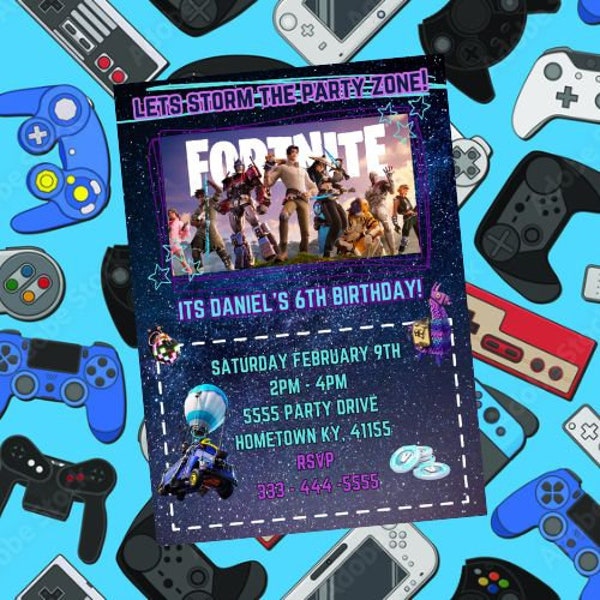 Fortnight Invitation Digital - Etsy