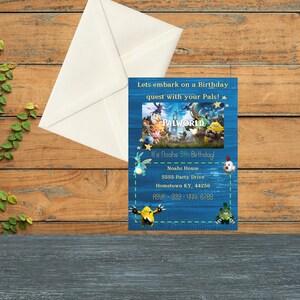 PALWORLD Editable Birthday Invitation, Palworld, Pal World Birthday ...