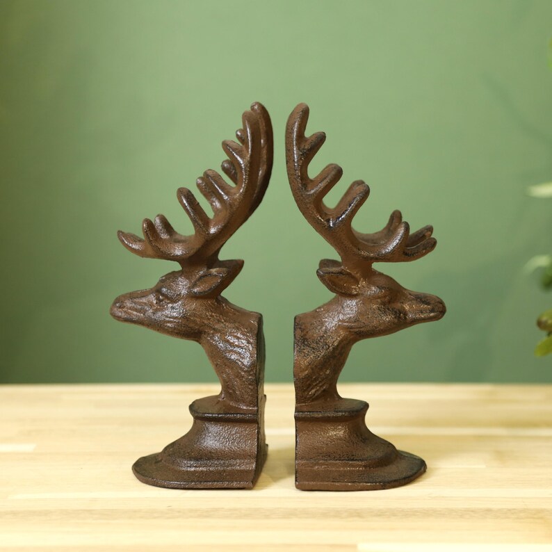Deer Bookends Book Ends Cast Iron Heavy - Etsy