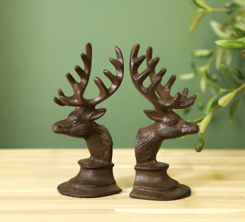 Deer Bookends Book Ends Cast Iron Heavy - Etsy