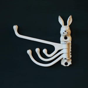 Gold Rabbit Multi Hook Hare Antique Gold Cream Finish Hangers - Etsy