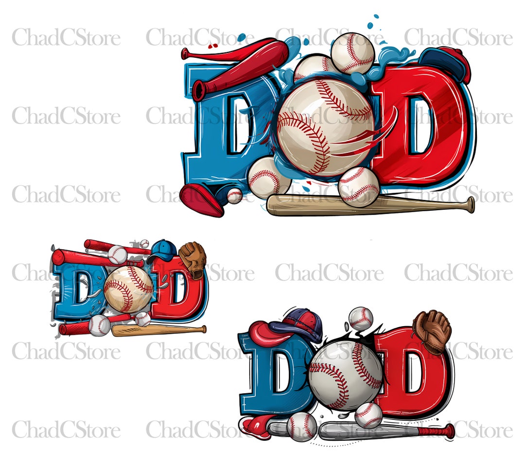 Baseball Dad Sublimation PNG Celebrate Father's Day With Sports-themed ...
