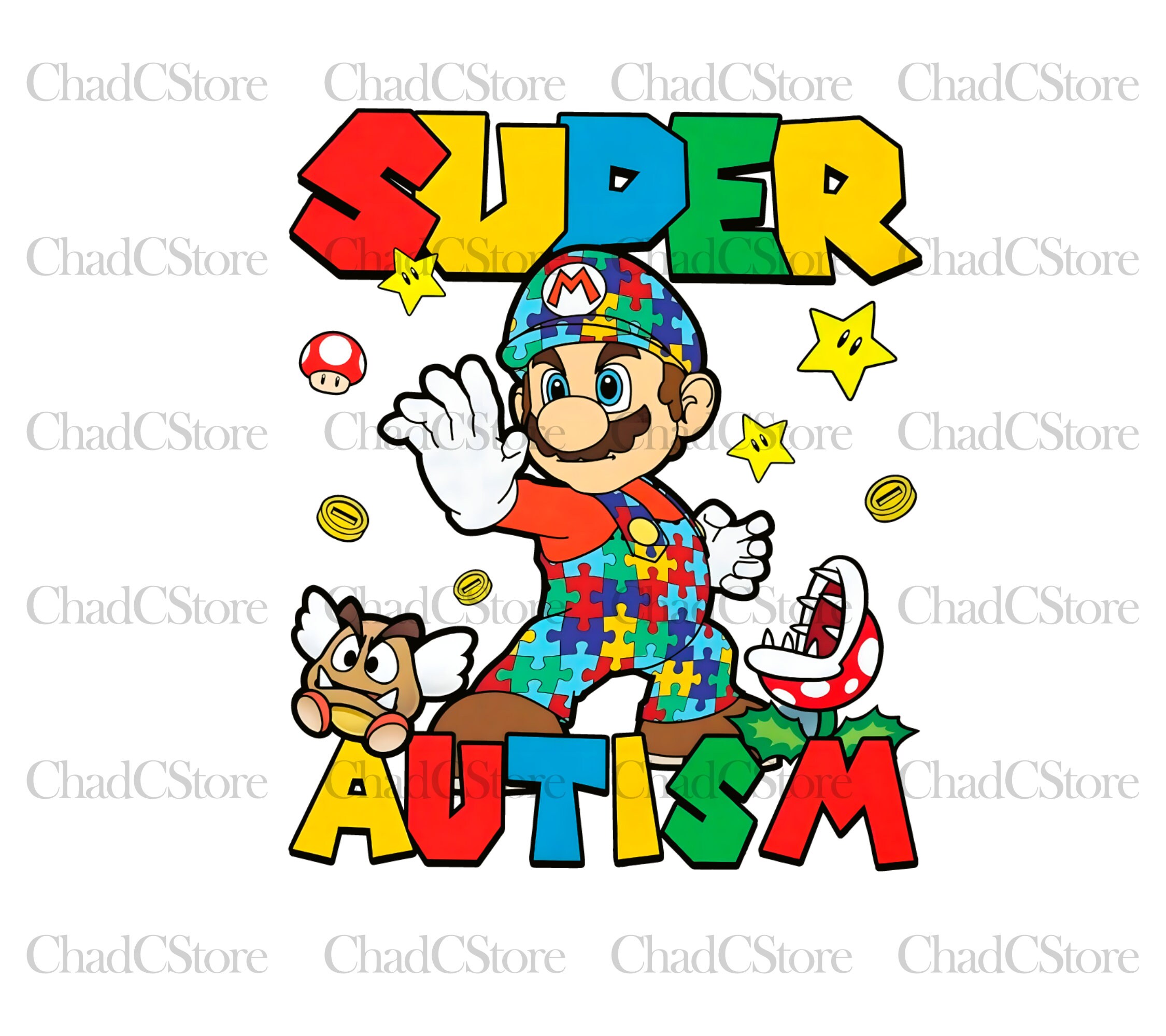 Super Mario Super Autism PNG, , Super Autism, Autism Awareness Svg ...