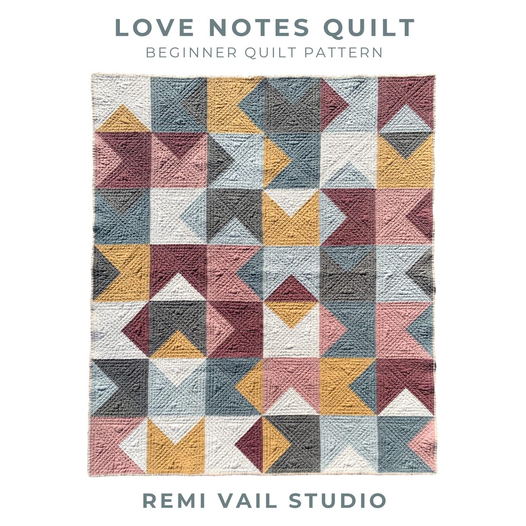 Love Notes Quilt Pattern: Beginner Friendly Throw (PDF Download) - Etsy