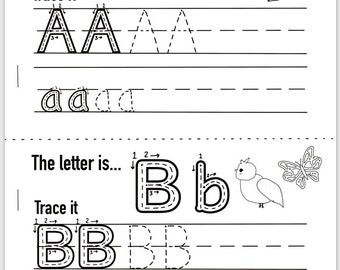 My ABC Tracing Letters Booklet Kindergarten - Etsy